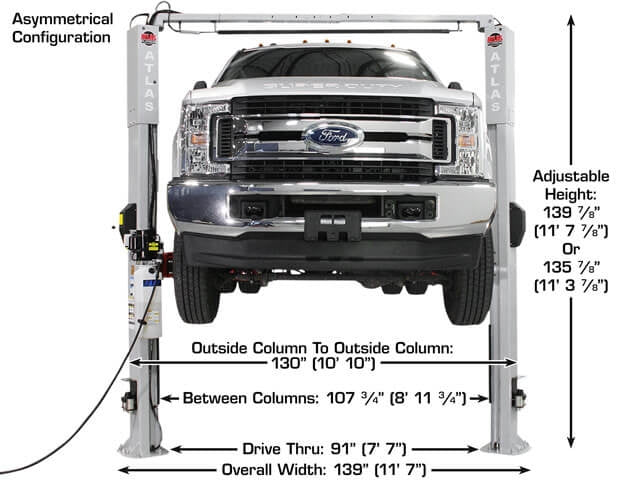 Challenger VLE10 - 10,000 lb. Capacity Versymmetric® 2 Post Lift ...
