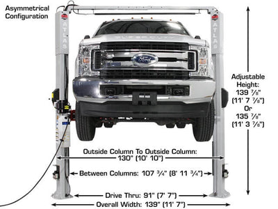 Challenger VLE10 - 10,000 lb. Capacity Versymmetric® 2 Post Lift ...